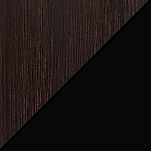 Convenience Concepts Xtra Folding Desk with Charging Station, Espresso/Black