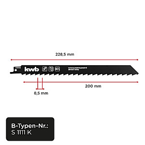 Bosch Reciprocating Saw Blades 2 piece, universal S1111K, length 228 MM