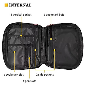 chaqlin Asethetic Bible Covers Carrying Bible Case Butterfly Print Bible Carrier Tote Handbags Bible Book Protective Multi-Pocket