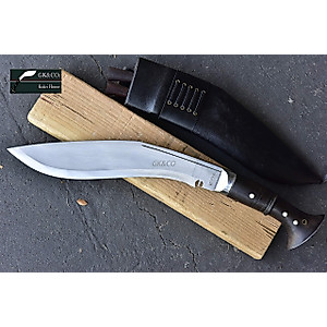 GK&CO. Kukri House Authentic Knife-12 Blade World War II 'The Survival Alive' Kukri/Khukuri Full Tang with Black Leather Sheath-Handmade in Nepal -Warehoused & Ship from USA…