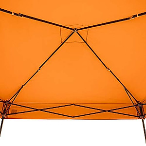 E-Z UP Pyramid Instant Shelter Canopy, 10' x 10' with Wide-Trax Roller Bag & 4 Piece Spike Set, Royal Blue