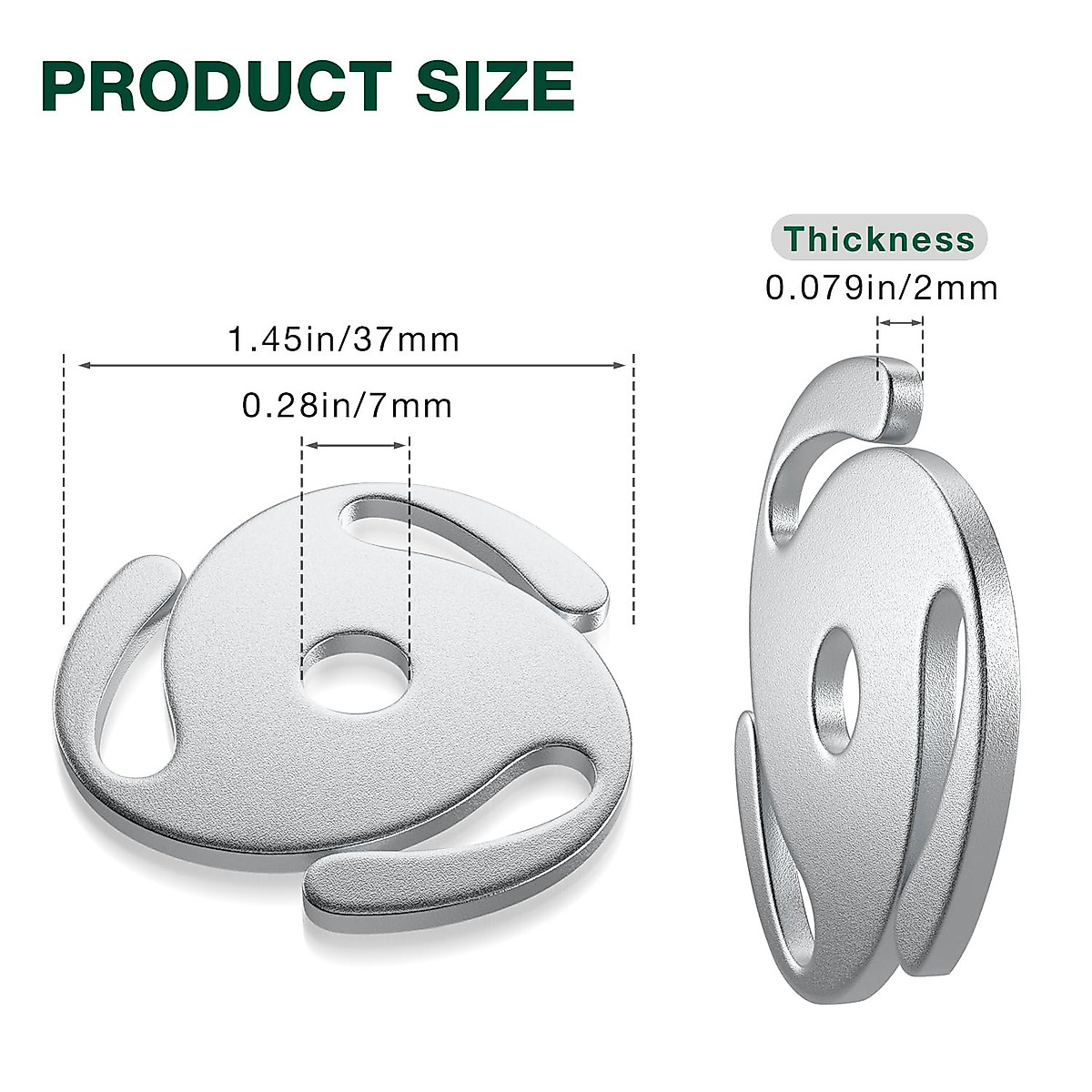 Facmogu 45 RPM Record Adapter, 7 Inch Vinyl Record Solid Aluminum Adapter, 45 Adapter for Vinyl Record Players Turntables, 45 RPM Vinyl Conversion Sheet, 45 Record Spindle Adaptor Inserts - Silver