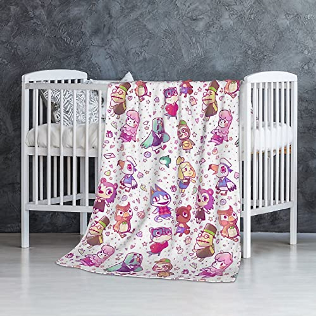 Animal - Cro-ssing Fleece Blanket - All Season 300GSM Lightweight Plush Fuzzy Cozy Soft Flannel Throw Blanket for Bed Sofa Couch Travel Camping 30x50 inches