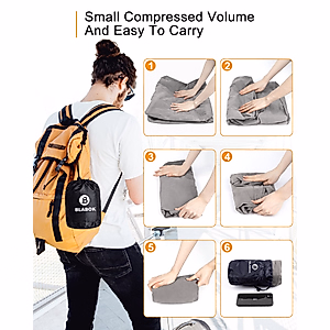 BLABOK Inflatable Foot Rest for Air Travel, Airplane Footrest Adjustable Height Travel Foot Pillow for Kids & Adults on Plane,Car,Train,Office (Grey)