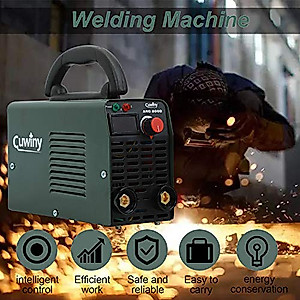 ARC Welder Mini, Cuwiny ARC200D 110v/220v IGBT Inverter Welding Machine, Maximum 140A MMA/Stick, Dual Voltage with High Frequency Duty Cycle Digital Display Welding.