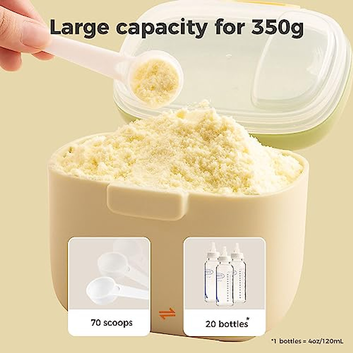 BOLOLO Baby Food Storage,Baby Formula Dispenser,1 pc,16 oz Baby Food Jars,Baby Food Containers,Dishwasher Friendly