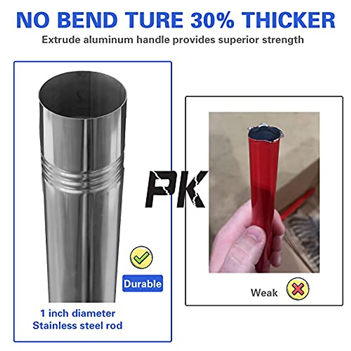 60 inch Adjustable Garden Rake Leaf, Collect Loose Debris Among Delicate Plants, Lawns and Yards, Expandable Head from 15inch to 72 inch. Ideal Garden Rake Tools