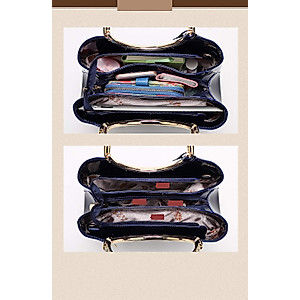 KOON Women‘s Patent Leather Bridal Bag Top Handle Shoulder Bag Handbag Wine Red