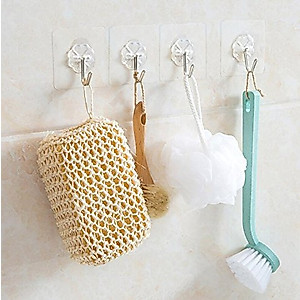 EEkiimy 50 Packs No Drill Hooks Heavy Duty Self Adhesive Hooks Hangers Wall Hooks Sticky Wall Hooks Heavy Duty 20lb Removable Kitchen Wall Stickers Towel Hooks Bathroom Hooks Wall Hooks No Damage