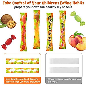 200 Pack Popsicle Bags, Lemon Pattern Ice Pop Bags, 11x2'' Freeze Pop Bags for Kids Adults, Popsicle Molds Bags with Silicone Funnel for DIY Yogurt Tubes, Fruit Smoothies and Summer Ice Party Favors