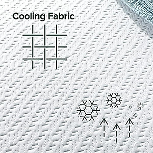 ZINUS 3 Inch Ultra Cooling Gel Memory Foam Mattress Topper with Cooling Cover, CertiPUR-US Certified, King, White