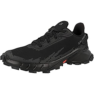 Salomon Women's ALPHACROSS 4 W Hiking Shoe, Black/Black/Black, 7.5