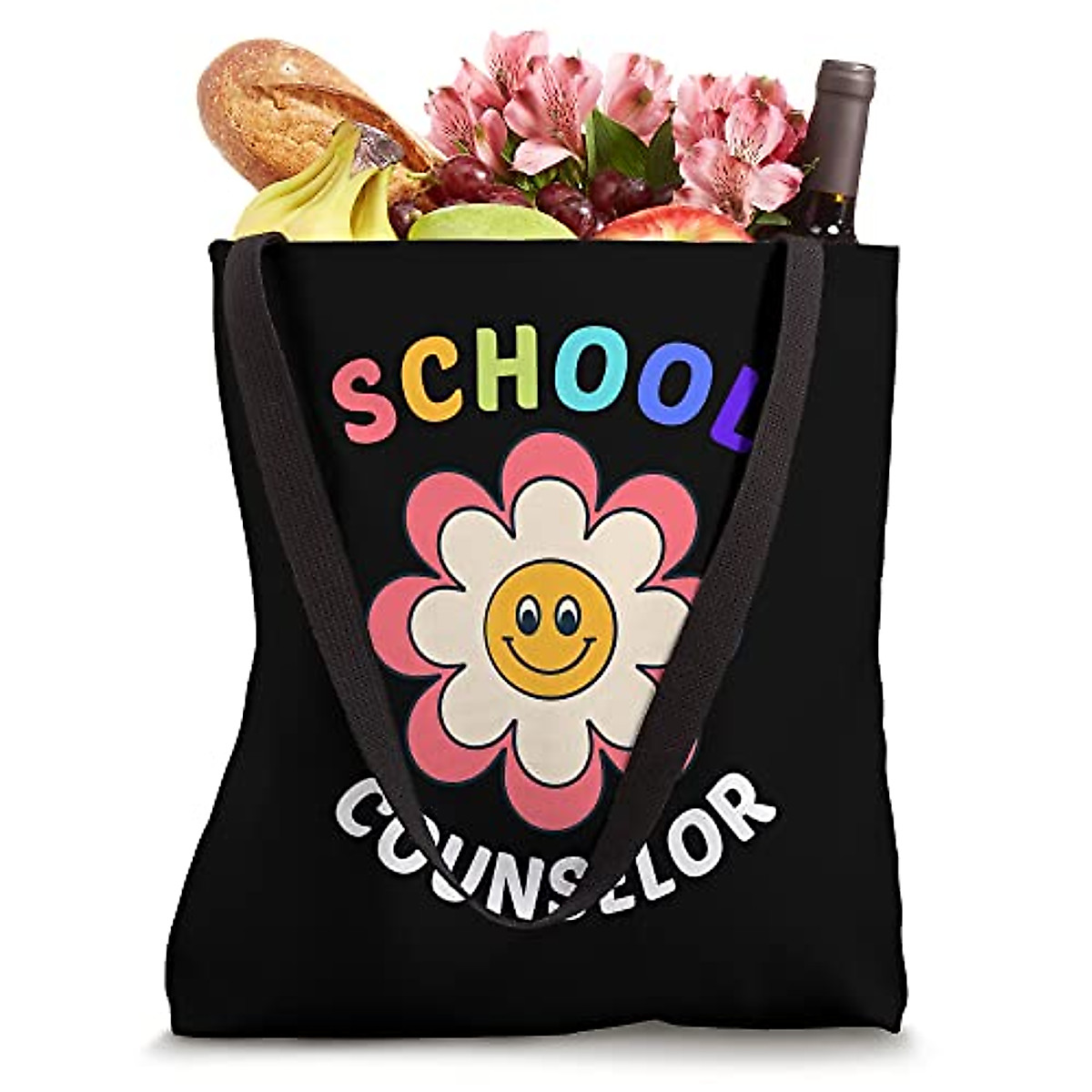 School Counselor Back To School Student Teacher Hippie Retro Tote Bag