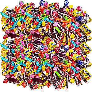 Bulk Fruit and Chocolate Candy Assortment - Tootsie Roll Fruit Chews and Original Chocolate Midges, Tootsie Pops, Starburst and Dots - 9.5 lbs - Variety Value Bundle - Individually Wrapped, 152 oz.