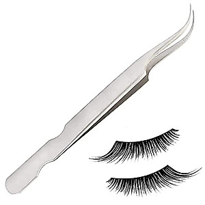 G.S Volume Tweezers Stainless Steel Ultra Rigidity Curved Curved Pro Beauty Eyelash Extension Tool Curved Humanized Design Handle ELT-036