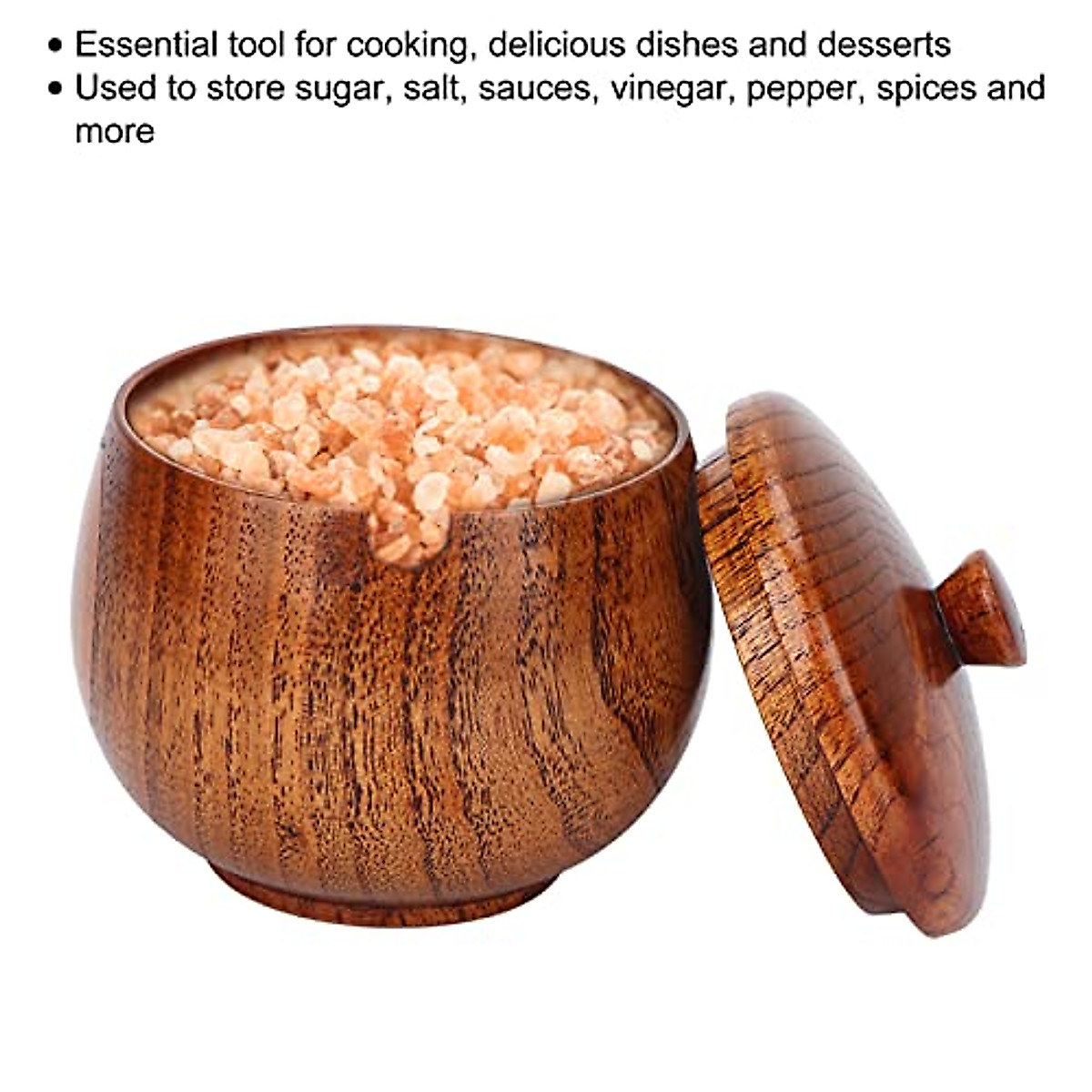 Seasoning Jar Sour Jujube Wood Condiment Jar Japanese Safe Dustproof Classic Flip Top Spice Jar for Kitchen(#2)