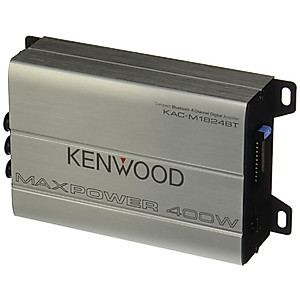 Kenwood 1177524 Compact Automotive/Marine Amplifier Class D Kac-M1824BT, 180W RMS, 400W PMPO, 4 Channel