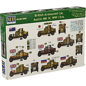 Master Box MB72008 1/72 British Austin Mk.4 Armored Car with Hotchkiss Machine Gun Plastic Model