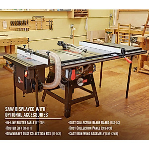 SawStop 10-Inch Contractor Saw, 1.75-HP, 36-Inch Professional T-Glide Fence System (CNS175-TGP236)