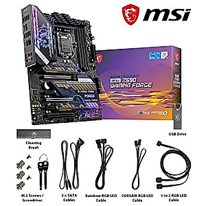 MPG MPG Z590 Gaming Force Gaming Motherboard (ATX, 11th/10th Gen Intel Core, LGA 1200 Socket, DDR4, PCIe 4, CFX, M.2 Slots, USB 3.2 Gen 2, DP/HDMI, Mystic Light RGB)