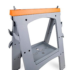 Amazon Basics Folding Sawhorse - Set of 2, 900 Pound Capacity