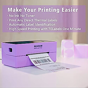 REKDOM Bluetooth Label Printer Wireless Thermal Printer for Shipping Packages, Compatible with iPhone, Android and Windows, Support Amazon, Ebay, Etsy, USPS, Shopify and etc.