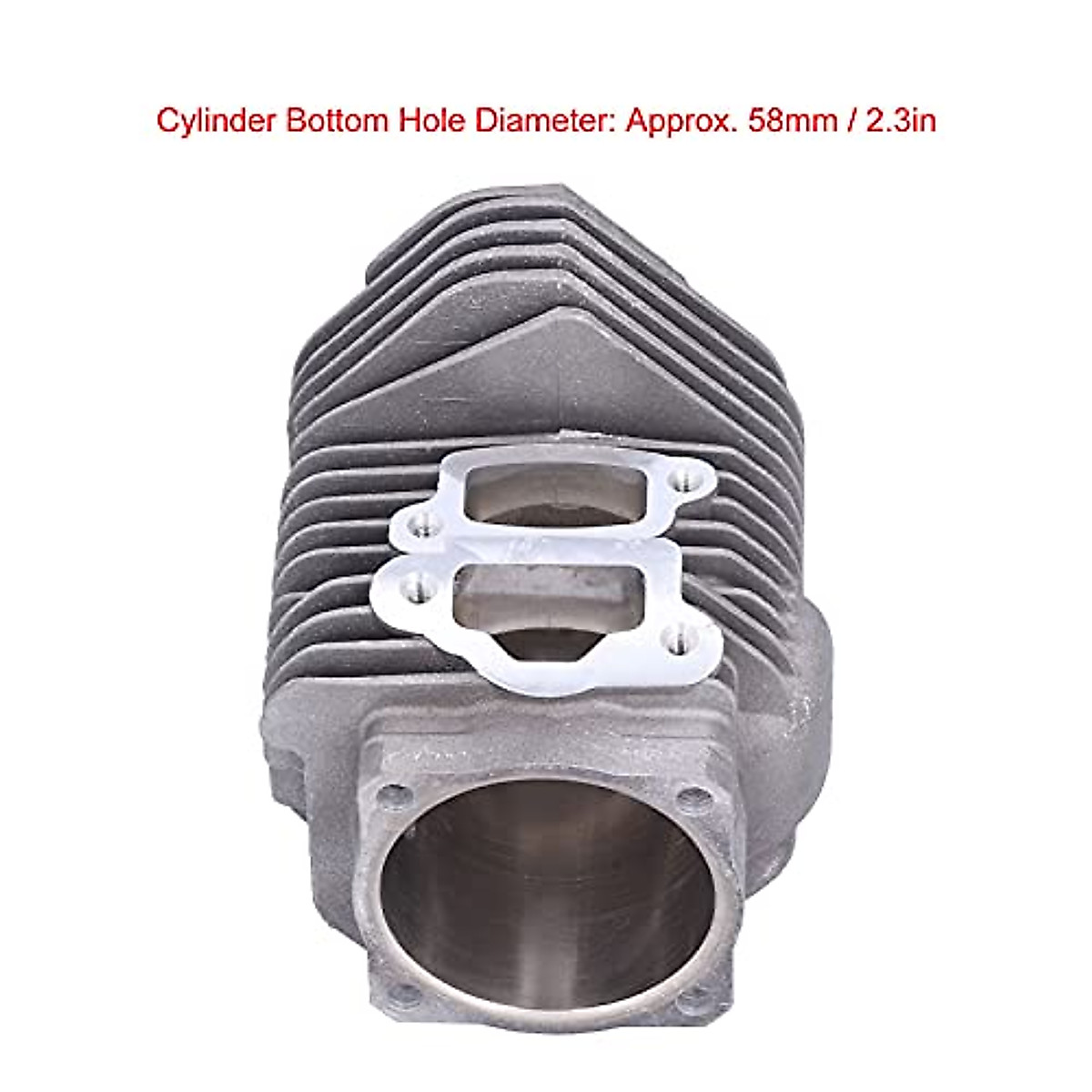 Cylinder Piston Set, Wear Resistant Iron+Aluminum Alloy Cylinder Easy to Install 58mm for Lawn for STIHL TS760 Concrete Cutoff Saws for Garden for Outdoor
