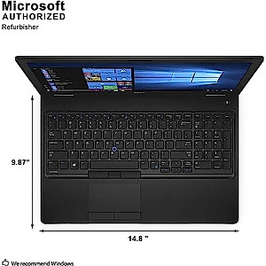 Dell Latitude E5580 Business Laptop, 15.6" FHD(1920x1080), Intel Core i5-6300U 1.6GHz, 16GB Ram, 512GB SSD, Webcam, Windows 10 Pro 64bit (Renewed)