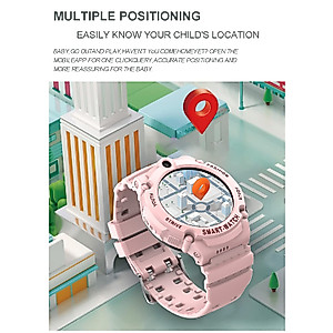 PTHTECHUS 4G Smart Watch Phone for Children - Kids Smartwatch with WiFi, Dail, Voice Messages & Video Calls, GPS Location, SOS, Camera and Pedometer for Boys Girl Present