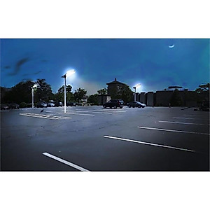 100-Watt 16000-Lumen Integrated LED Gray Motion Activated Outdoor Commercial Residential Parking Path Walkway Area Light
