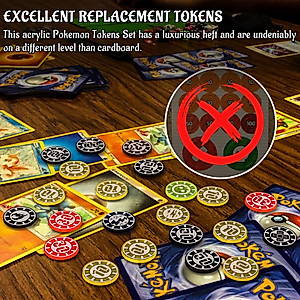 CZYY Damage and Status Counters Set of 24 Acrylic Effect Tokens Combatible with TCG