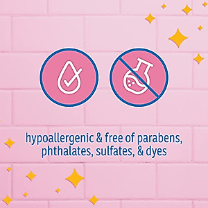 Johnson's Shiny & Soft Tear-Free Kids' Hair Conditioning Spray with Argan Oil & Silk Proteins, Paraben-, Sulfate- & Dye-Free Formula, Hypoallergenic & Gentle for Toddlers' Hair, 10 fl. oz