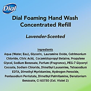 Dial Foaming Hand Wash Concentrated Refill, Lavender-scented, 8 pack, 6.72 fl oz