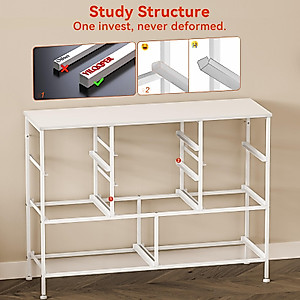 YILQQPER Wide Dresser for Bedroom TV Stand Entertainment Center with Large Chest of 9 Drawers for 50'' TV with Leather Front, Metal Handles for Closet, Entryway, Living Room, Glacier White