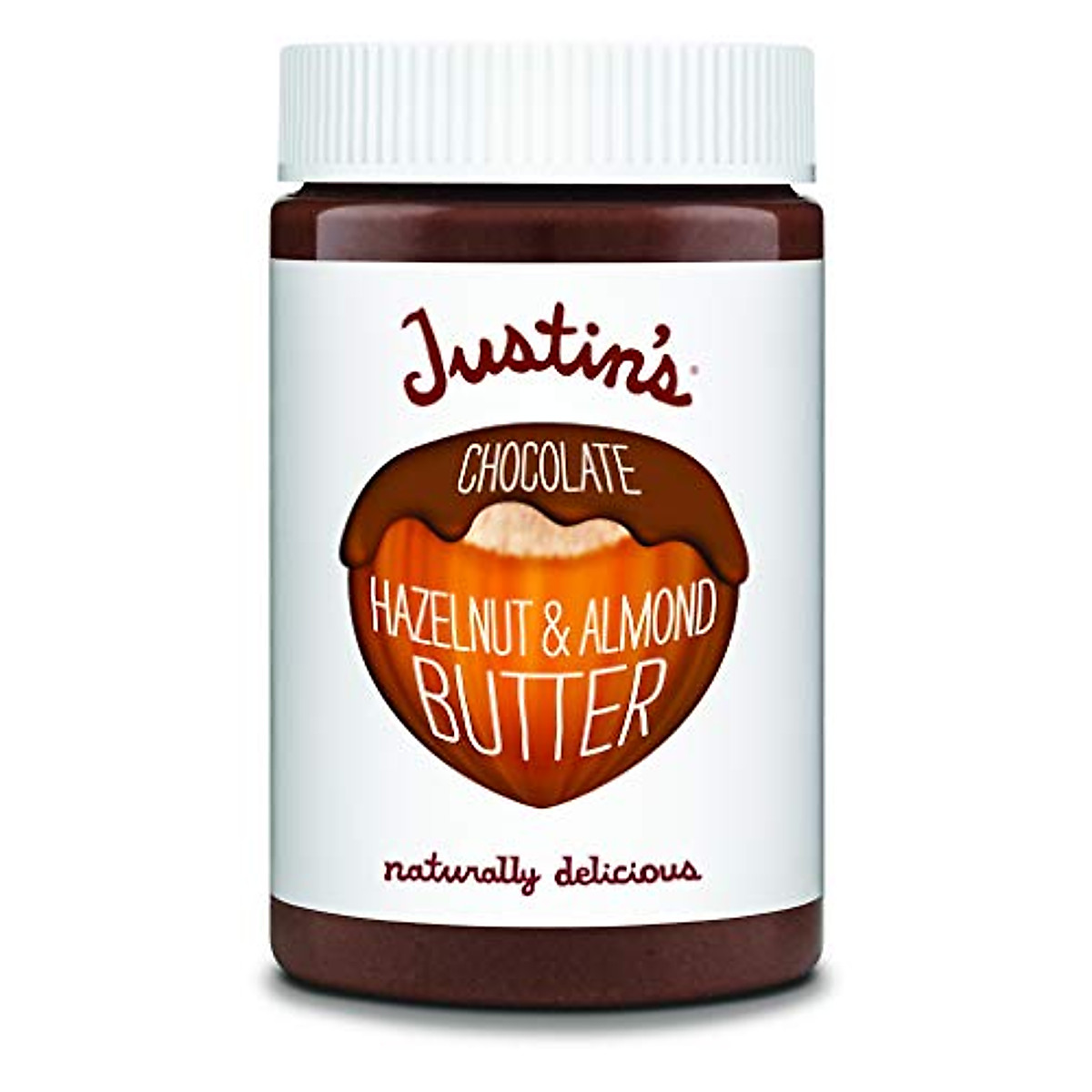 Justin's Chocolate Hazelnut and Almond Butter, Organic Cocoa, No Stir, Gluten-free, Responsibly Sourced, 16 Ounce (Pack of 1)