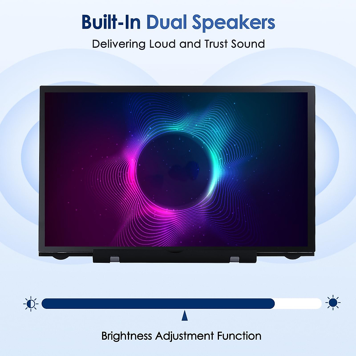 HMTECH 7'' Raspberry Pi Screen, 800x480 HDMI Small Monitor with Dual-Speaker, LCD Screen Display for Raspberry Pi 4/3/2/Zero/B/B+ Win11/10/8/7 (Non-Touch)