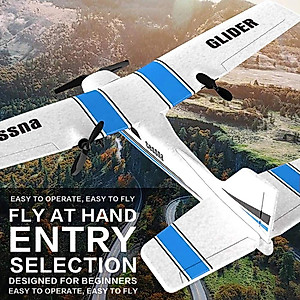 RC Plane, 2 Channel Remote Control Airplane Ready to Fly, RC Airplane Built in 3-Axis Gyro, Easy to Fly Remote Control Plane for Kids Boys Adult Beginner