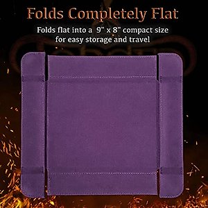 Forged Dice Co. 6 Inch Magnetic Folding Dice Tray - Portable Folding Dice Rolling Tray for use as DND Dice Tray D&D Dice Tray or Dice Game - Quiets Rolling Metal Dice and Folds Flat - Purple