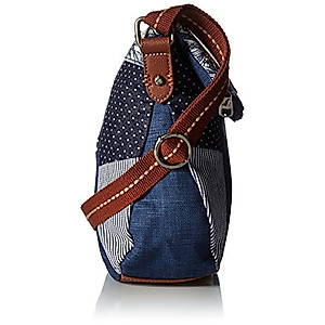 Sakroots womens Foldover Crossbody Bag Cotton Canvas, Multifunctional Purse With Adjustable Strap Zipper Pockets Sustainable Durable Design, Navy Spirit Desert, One Size US
