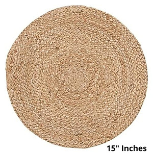 6 Pack Handwoven Jute 15" Placement Mat, by Westerly