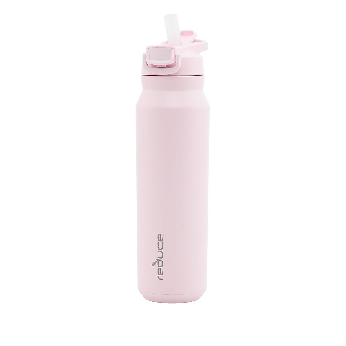 REDUCE 32 oz Hydrate Pro Stainless Steel Insulated Water Bottle - Flip Top Leak-Proof Lid, Dishwasher Safe, BPA-Free, Dual Wall Vacuum, Keeps Drinks Cold for 48 Hrs, Cup Holder Friendly - Pink Quartz