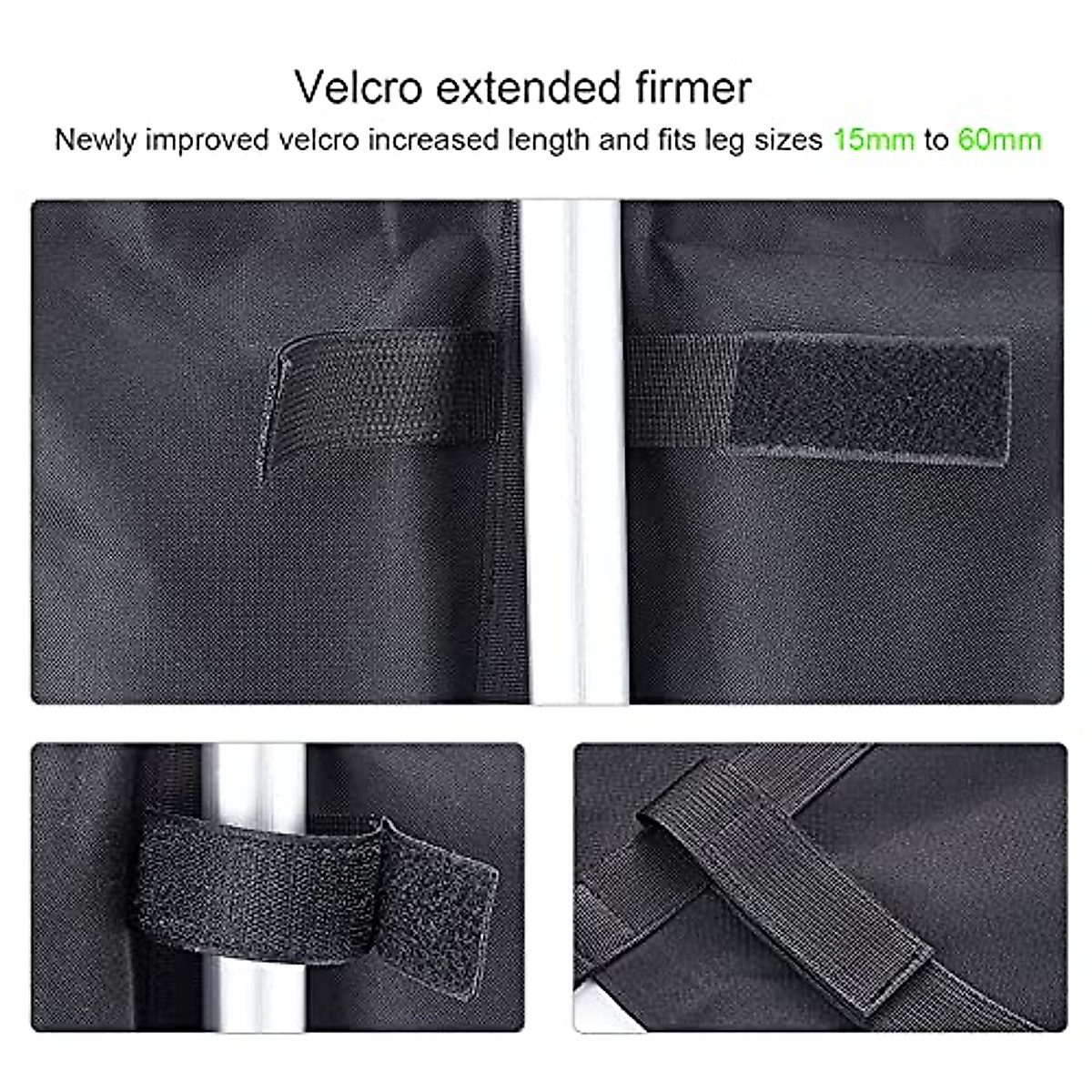 renlog Sand Canopy Weight Bags, 120 LBS Gazebo Tent Weights Sand Bags, 4 Pack (Without Sand)