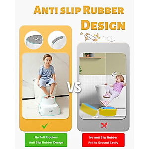 Keeygo Step Stool for Kids, 2 Layers Toddlers Stool Standing Tower, Adjustable Non-Slip Step Stool for Bathroom, Kitchen, Toilet Potty Training