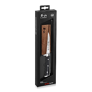 Cangshan TS Series 1020823 Swedish 14C28N Steel Forged 5-Inch Santoku Knife and Wood Sheath Set