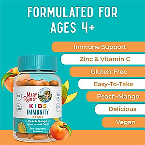 MaryRuth's Kids Immune Support Vita-Beans | Zinc and Vitamin C | Overall Health & Immune Support for Kids Ages 4+ | Children's Immunity Vitamins | Vegan | Non-GMO | Gluten Free | 60 Count