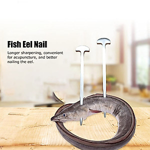 Longzhuo Fish EEL Nail, Fish Spike, Japanese Style Stainless Steel EEL Spike T‑Shape Fish EEL Nail for Home Kitchen Restaurant