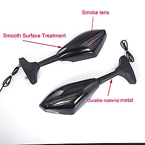 Motorcycle Led Turn Signal Side Mirrors For Yamaha YZF600 YZF R6 FZR600 Honda CBR600