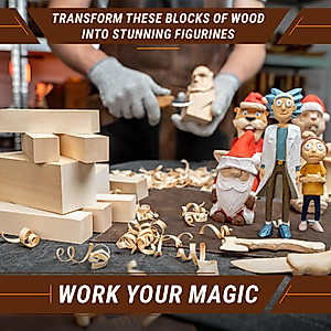 BeaverCraft BW10 Basswood Carving Blocks Set - Basswood for Wood Carving - Wood Blocks - Whittling Wood Carving Wood Blocks for Carving