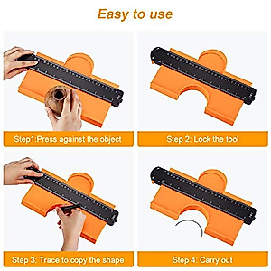 Contour Gauge, 10" and 5" Contour Duplicator with Lock, Outline Measuring Profile Gauges for Trim, Molding, Precise Irregular Shape Duplicator