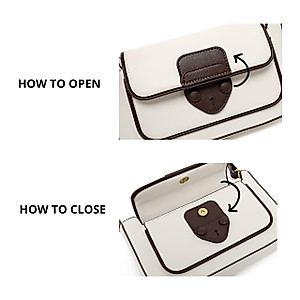 Scarleton Crossbody Bags for Women, Purses for Women, Lightweight Women’s Shoulder Bag, Crossbody Purse with 2 Straps, H210302 - White/Coffee